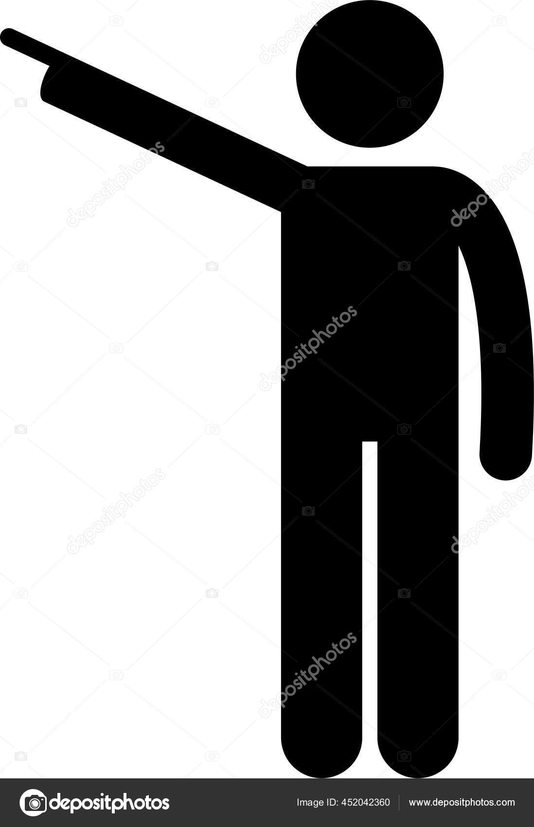 Stick Figures Person Pointing Finger Stick Figure Showing Man Pointing ...