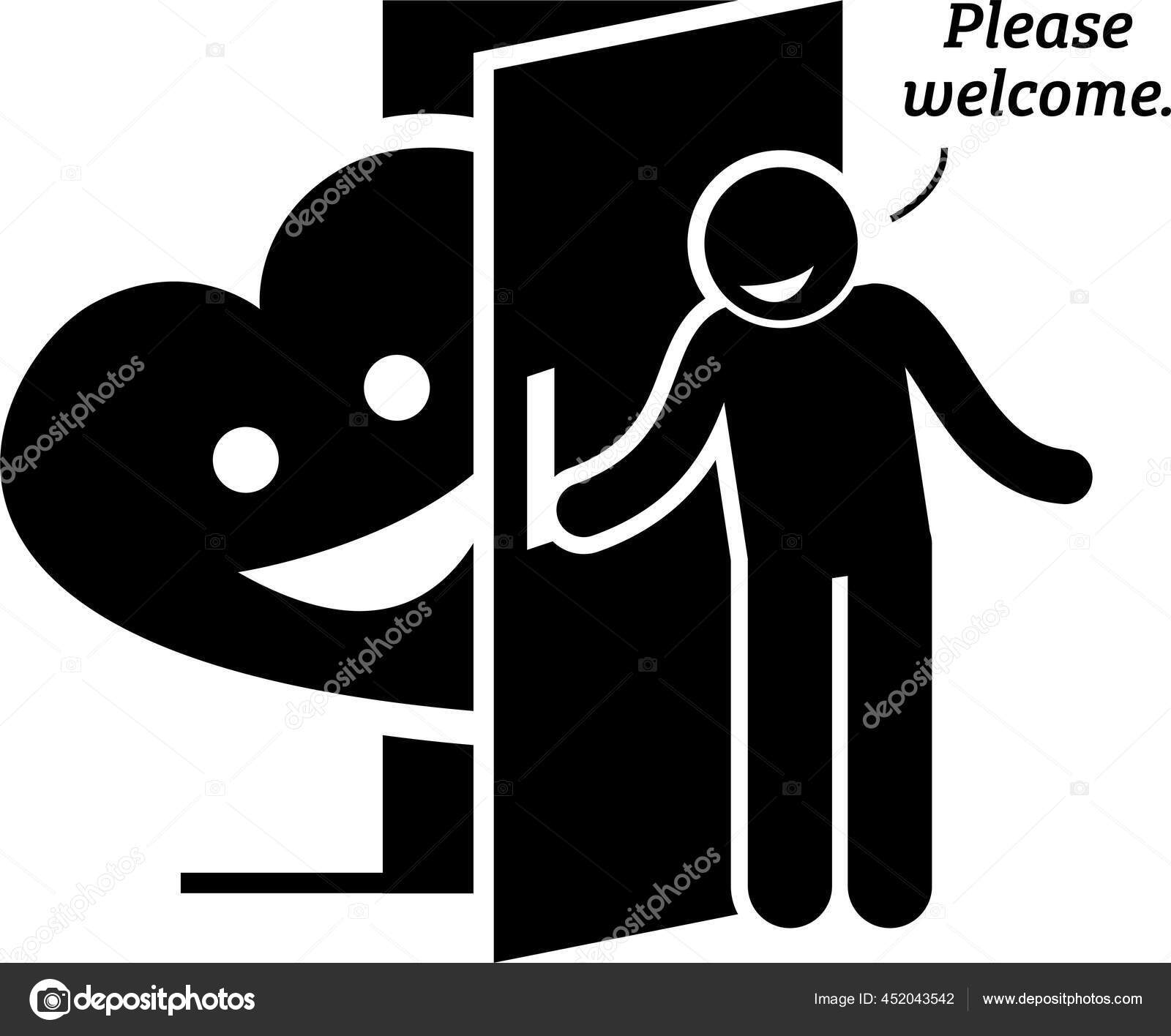 Minimalistic Vector Illustration Positive Personality Concept Stock ...