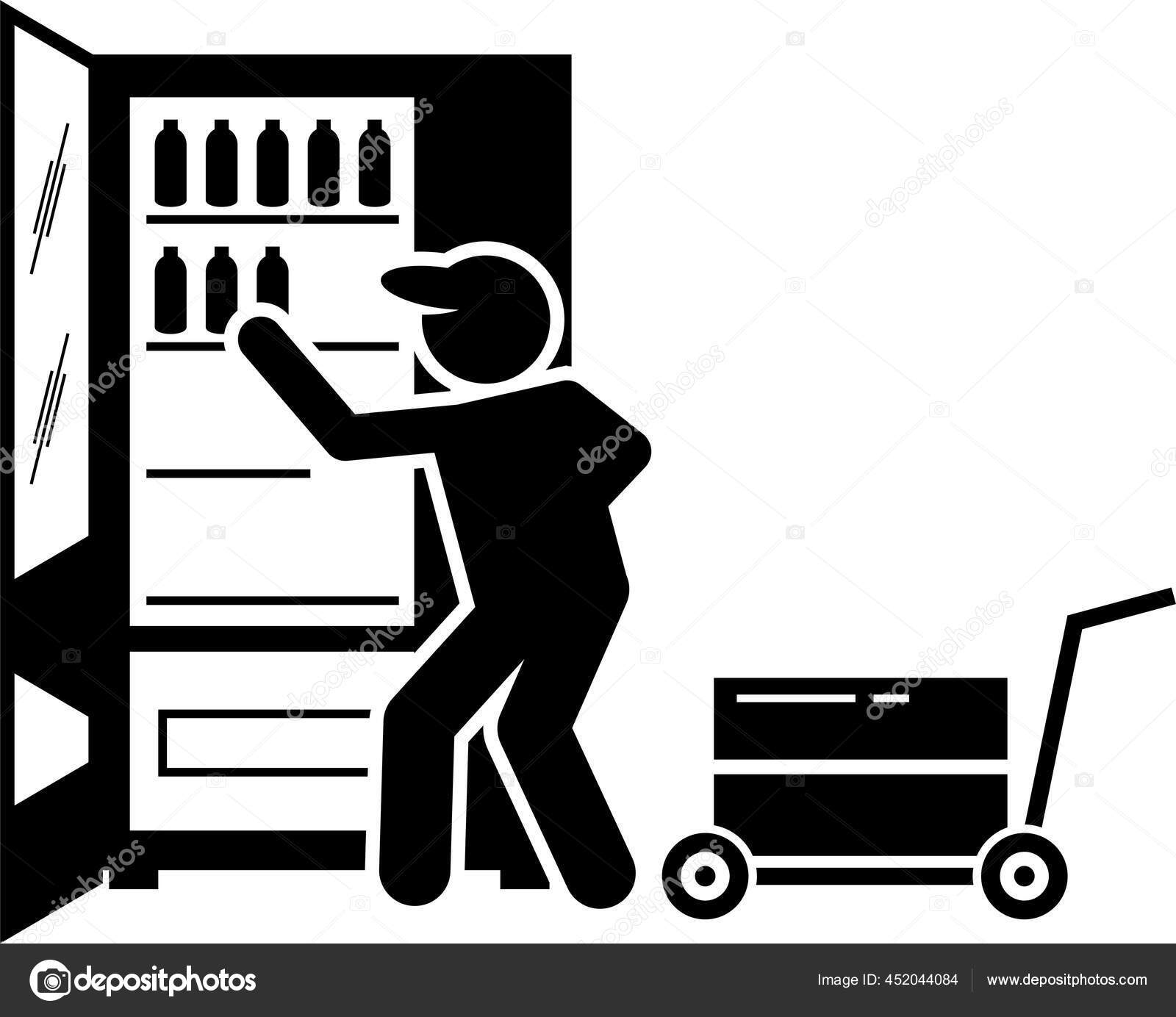 People Vending Machine Pictogram Depicts Person Using Vending Machine ...