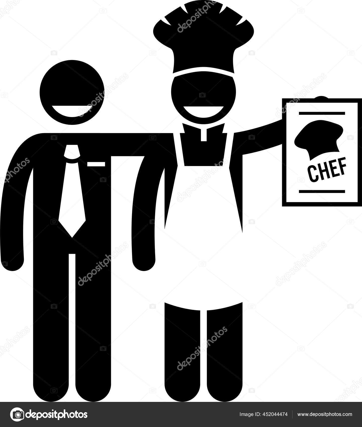 Cooking Class Chef Cook Stick Figure Pictogram Icons Stock Vector by ...