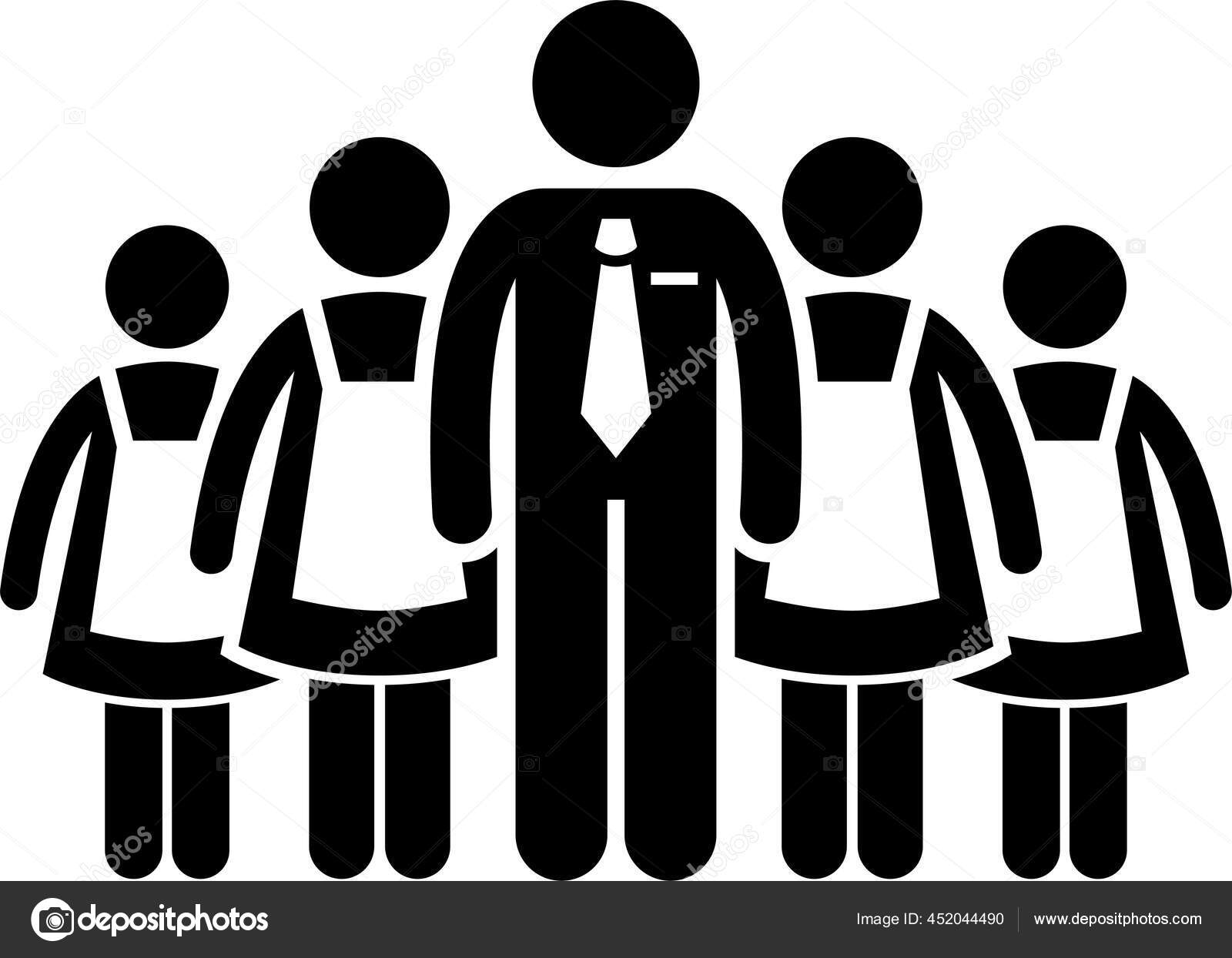 Foreign Maid Agency Stick Figure Pictogram Icons Stock Vector Image by ...