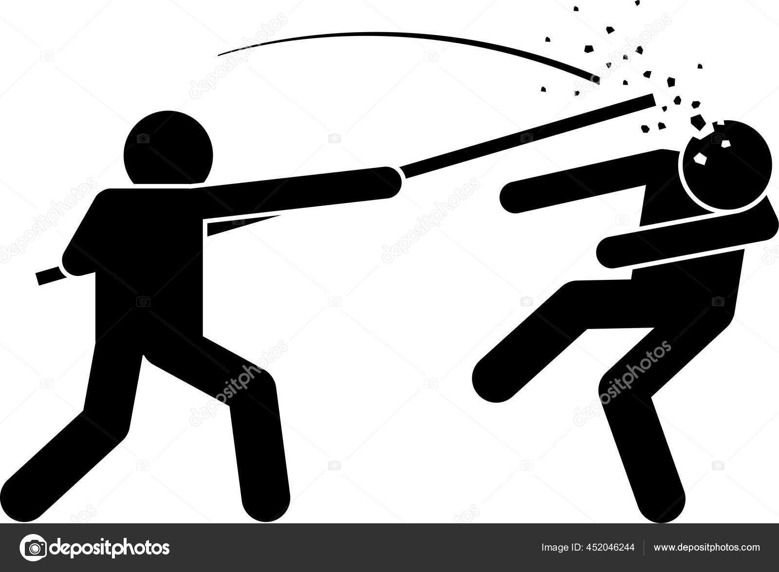 Minimalistic Vector Illustration Man Attacking Stock Vector Image by ... Minimalistic Vector Illustration Man Attacking Stock Vector Image by ...