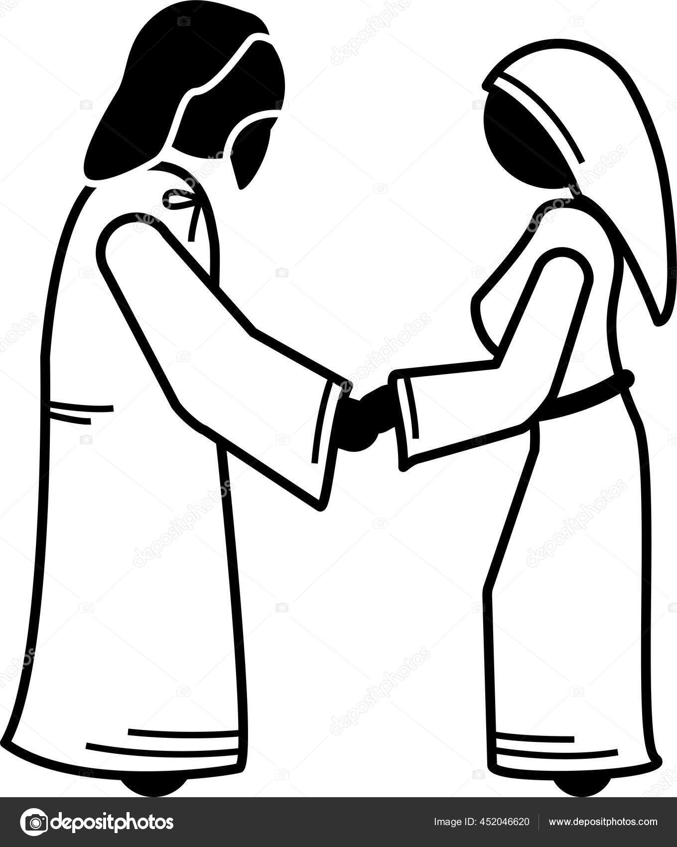 Mary And Joseph Clipart Black And White