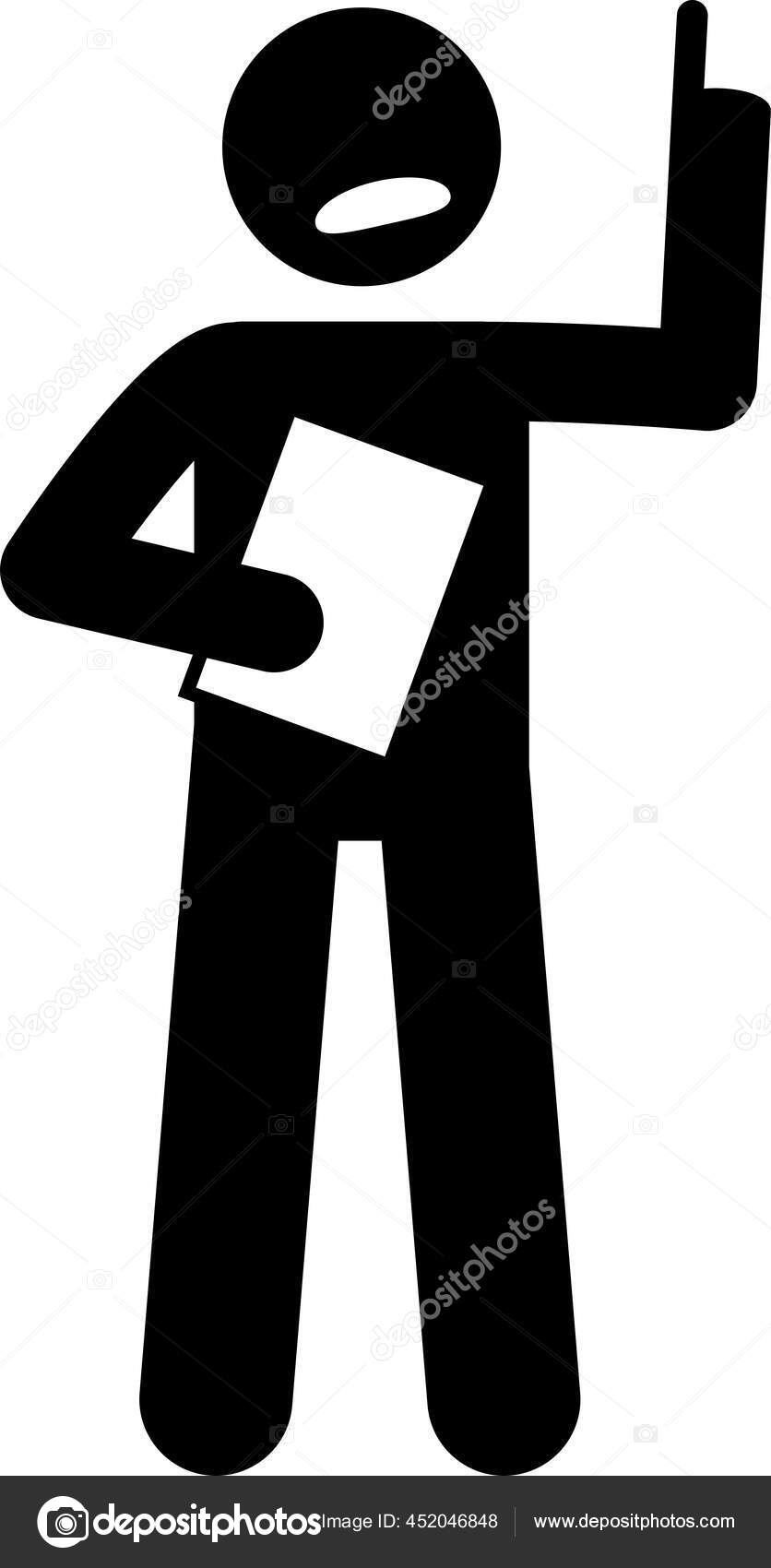 Neutral Personalities Character Traits Stick Figures Man Icons Stock ...