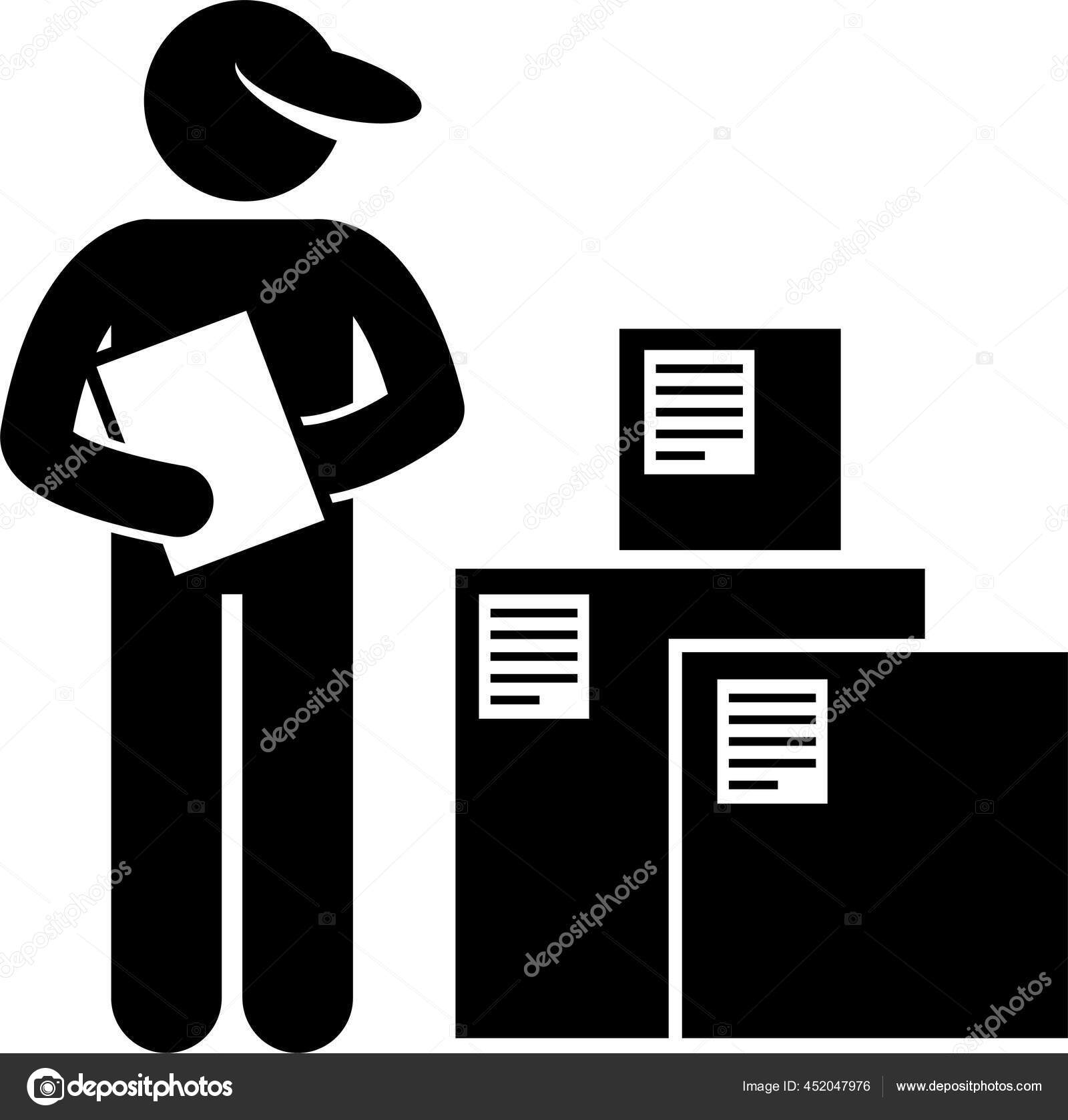 Mover Services Moving House Office Goods Logistic Stick Figure ...