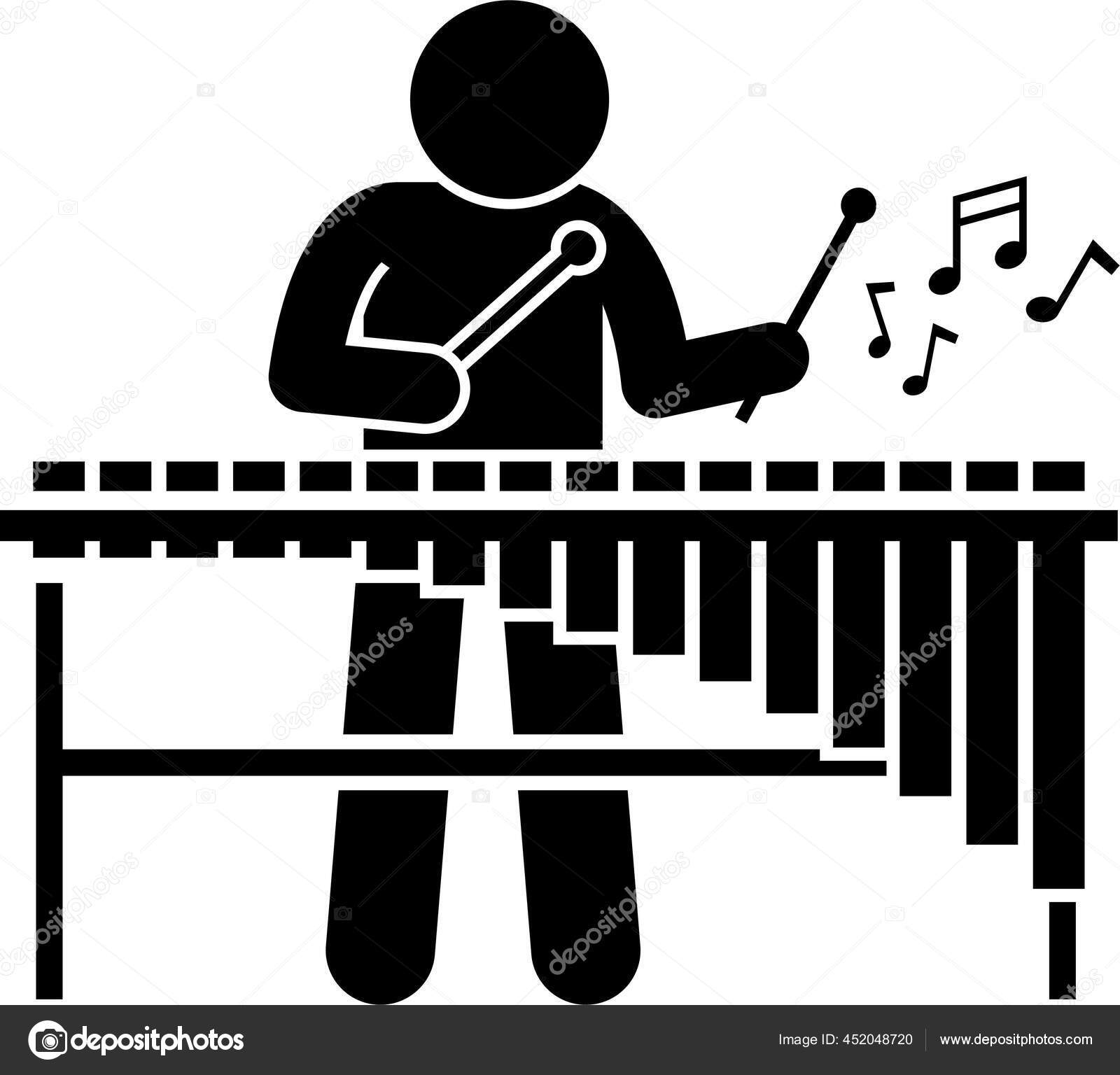 Orchestra Symphony Musicians Musical Instruments Stick Figure Pictogram ...