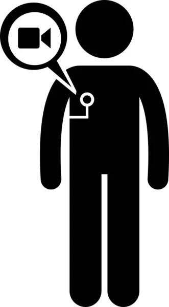 Hidden Spy Camera Secret Video Recording Stick Figure Pictogram Icons ...