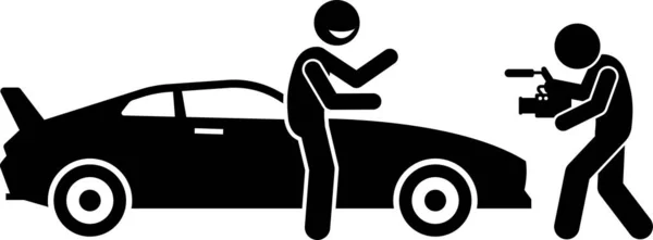 Man Getting Car License from Driving School Lesson Stick Figure ...