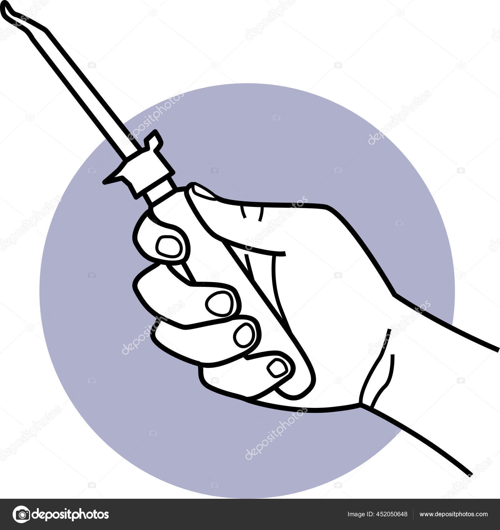 Vector Illustration Hand Holding Tool Stock Illustration by ©leremy ...