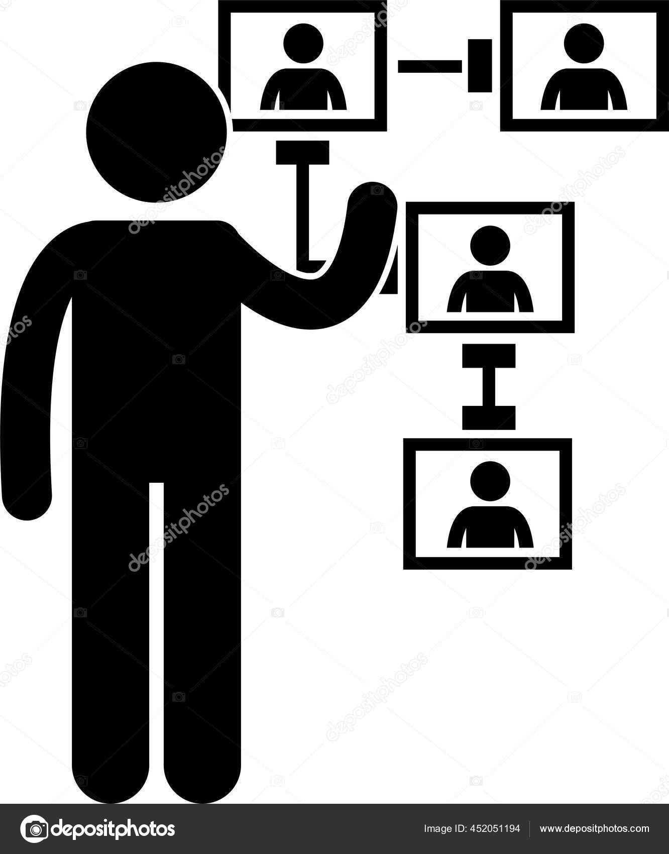 Vettoriale stockUomo Human Evolution Tecnologia Stick Figura ...