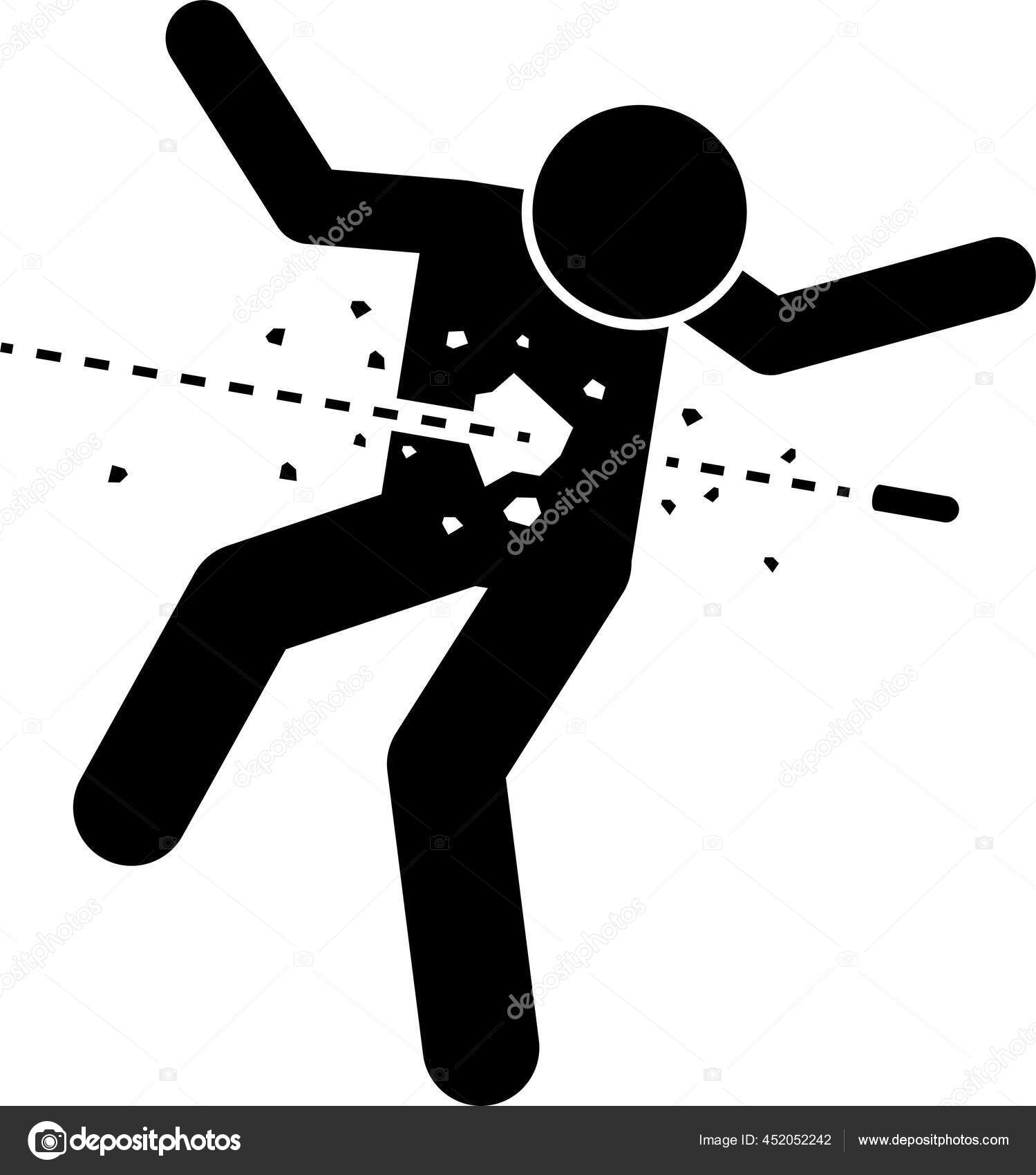 Man Hit Killed Gunshot Bullet Various Parts Body Shooting Includes ...