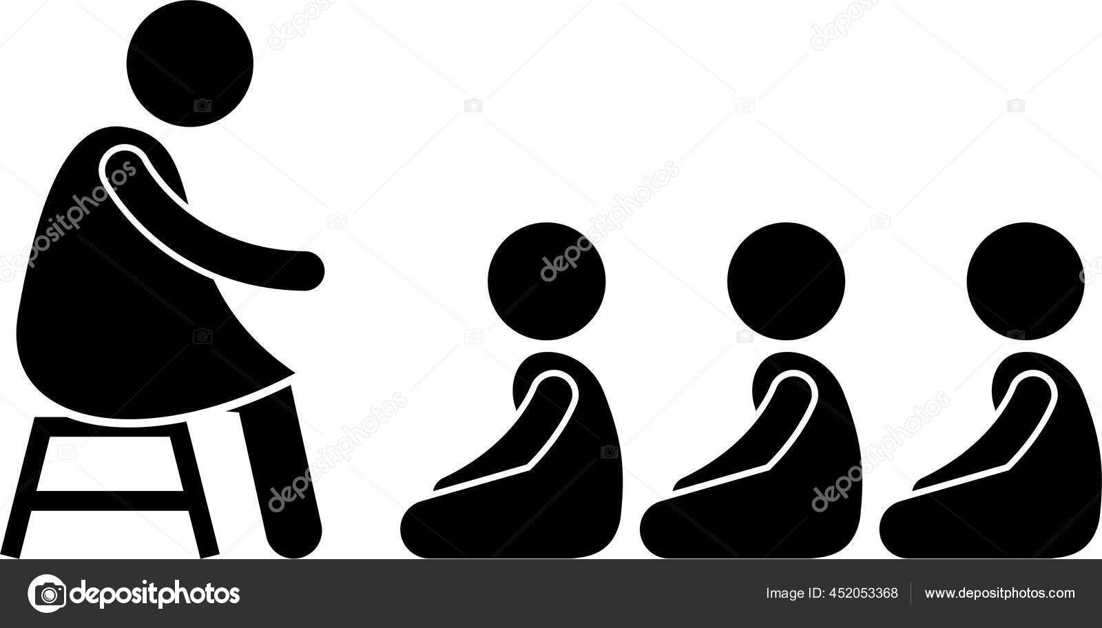 Child Daycare Center Primary Students Pictogram Icons Stock Vector by ...