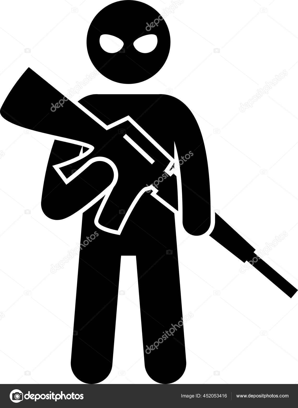 Terrorist Terrorism Suicide Bomber Stick Figure Pictogram Icons Stock ...