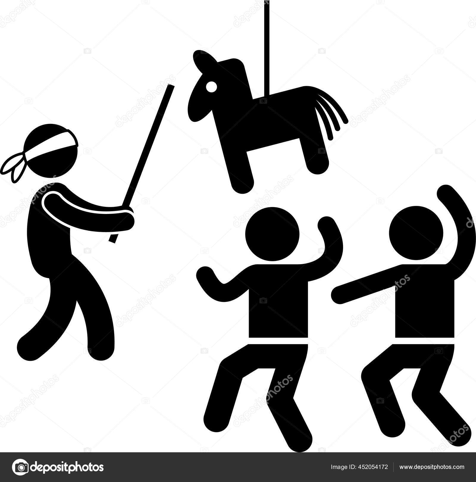 Childhood Children Games Kids Playing Stick Figure Pictogram Icon ...