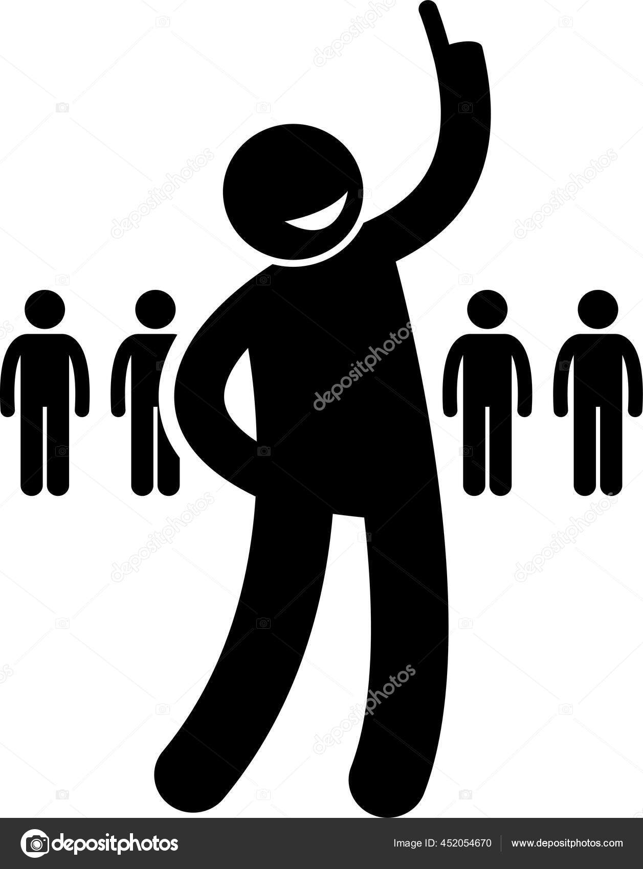 Minimalistic Vector Illustration Positive Personality Concept Stock ...