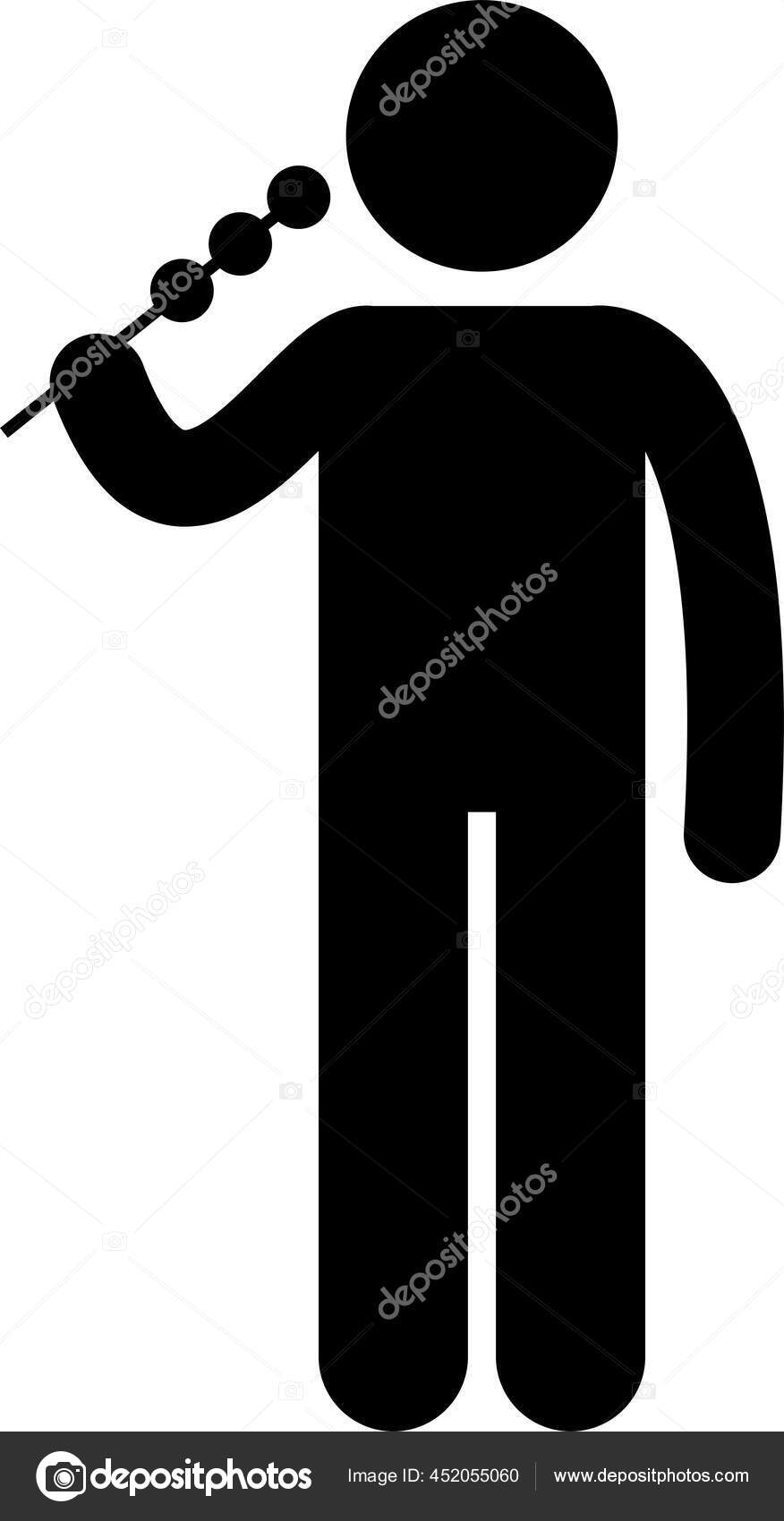 Man People Eating Tasting Food Drink Stick Figure Pictogram Icon Stock ...