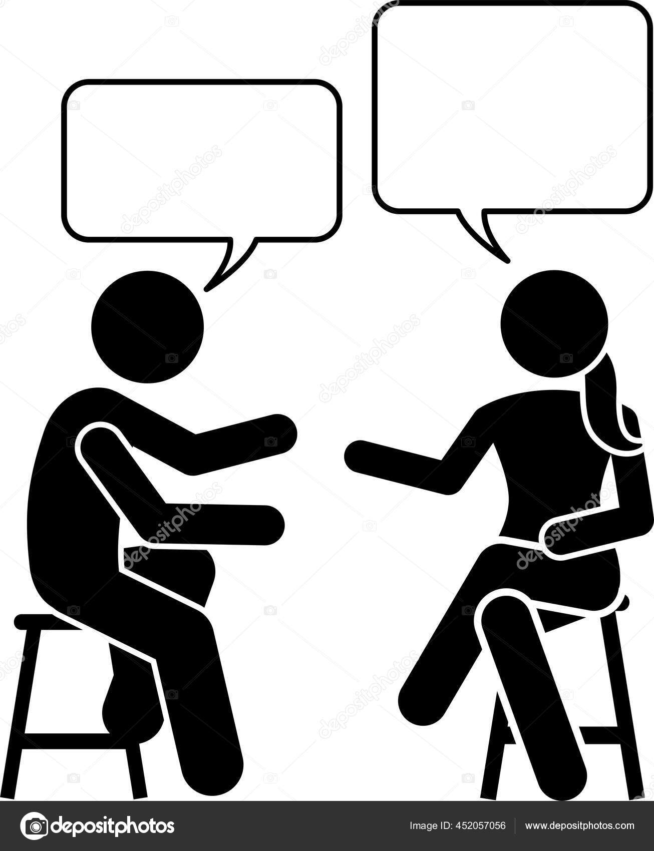 People Speaking To Each Other Clipart People