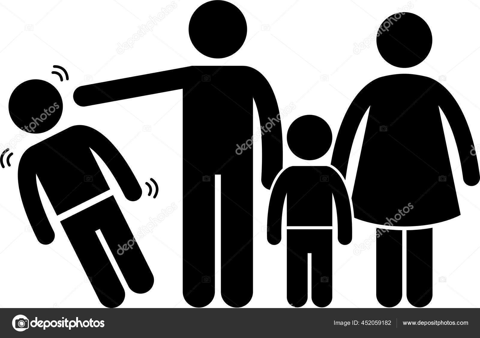 Neglected Child Negligence Abuse Stick Figure Pictogram Icon Cliparts ...