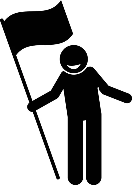 Minimalistic Vector Illustration Person Work Concept Stock Vector By