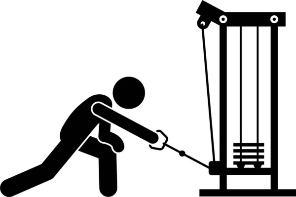 Back Building Exercises Muscle Building Stick Figure Pictograms ...