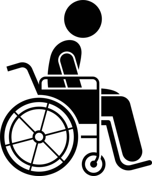 Minimalistic Vector Illustration Disabled Working Person Concept Stock ...