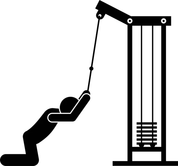 Back Building Exercises Muscle Building Stick Figure Pictograms ...