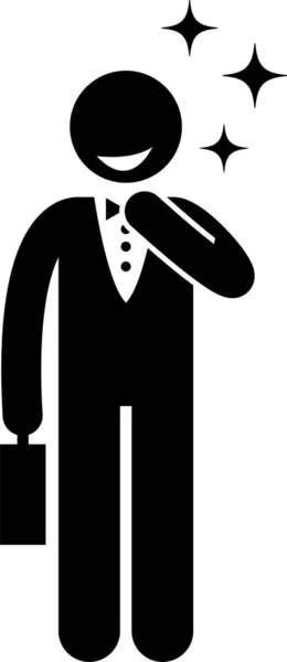 Minimalistic Vector Illustration Positive Personality Concept Stock