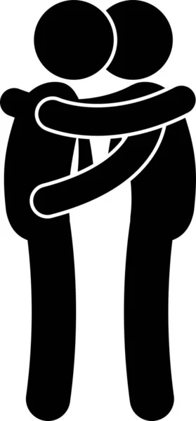 Stickman hug Vector Art Stock Images | Depositphotos