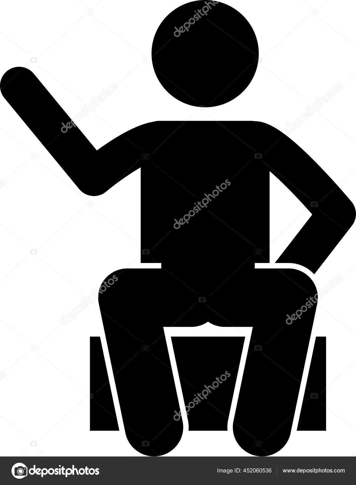 Sentado Silla Poses Posturas Hombre Humano Gente Stick Figura Stickman ...