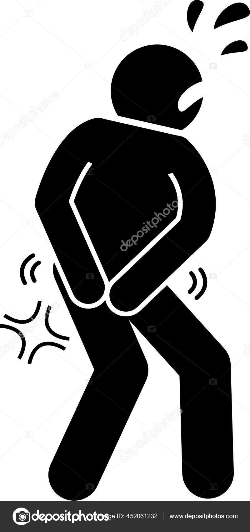 Hemorrhoids Piles Icons Pictogram Diagrams Depicts Signs Symptoms ...