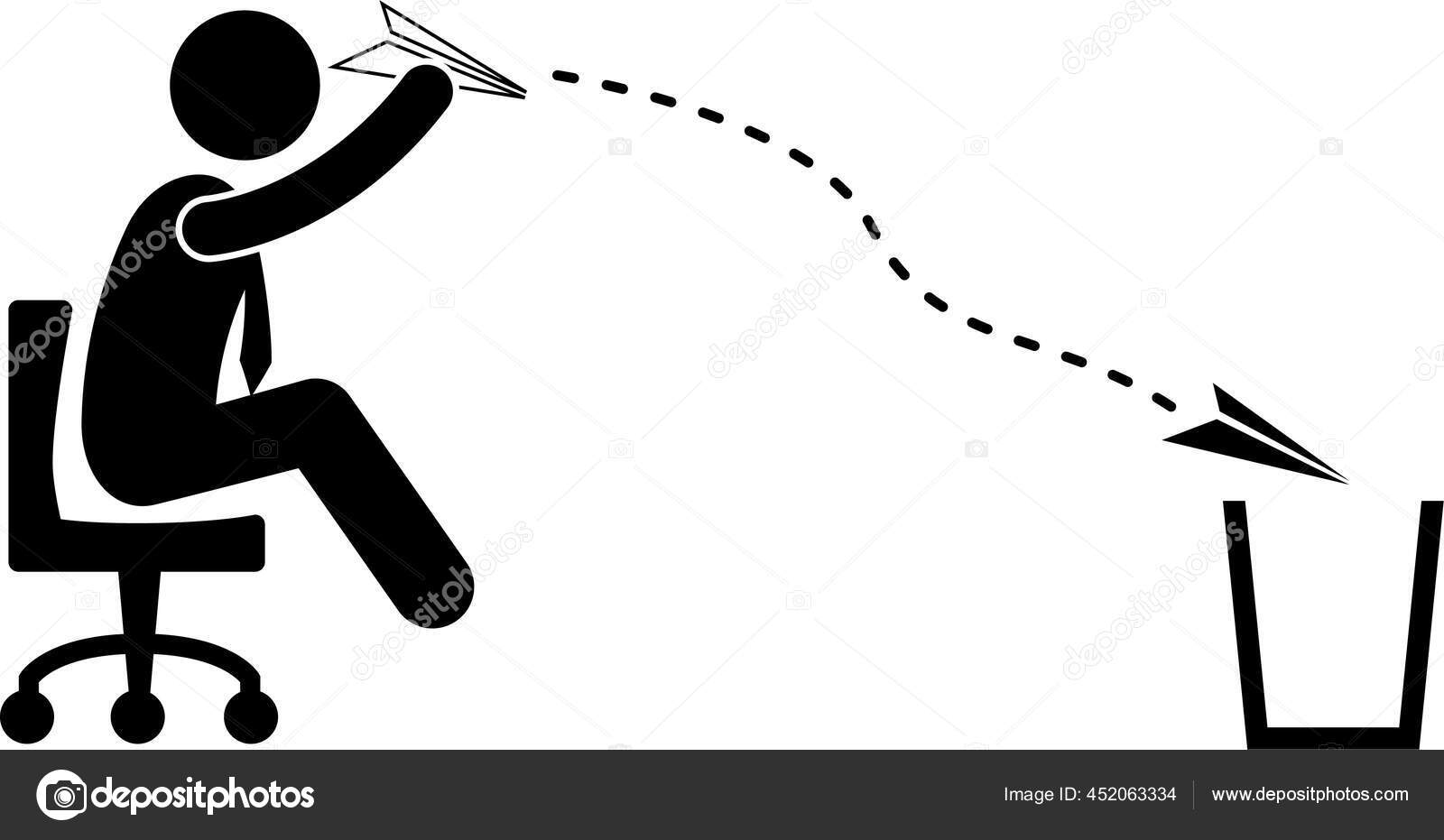 Employee Worker Staff Office Workplace Having Fun Playing Stick Figure ...