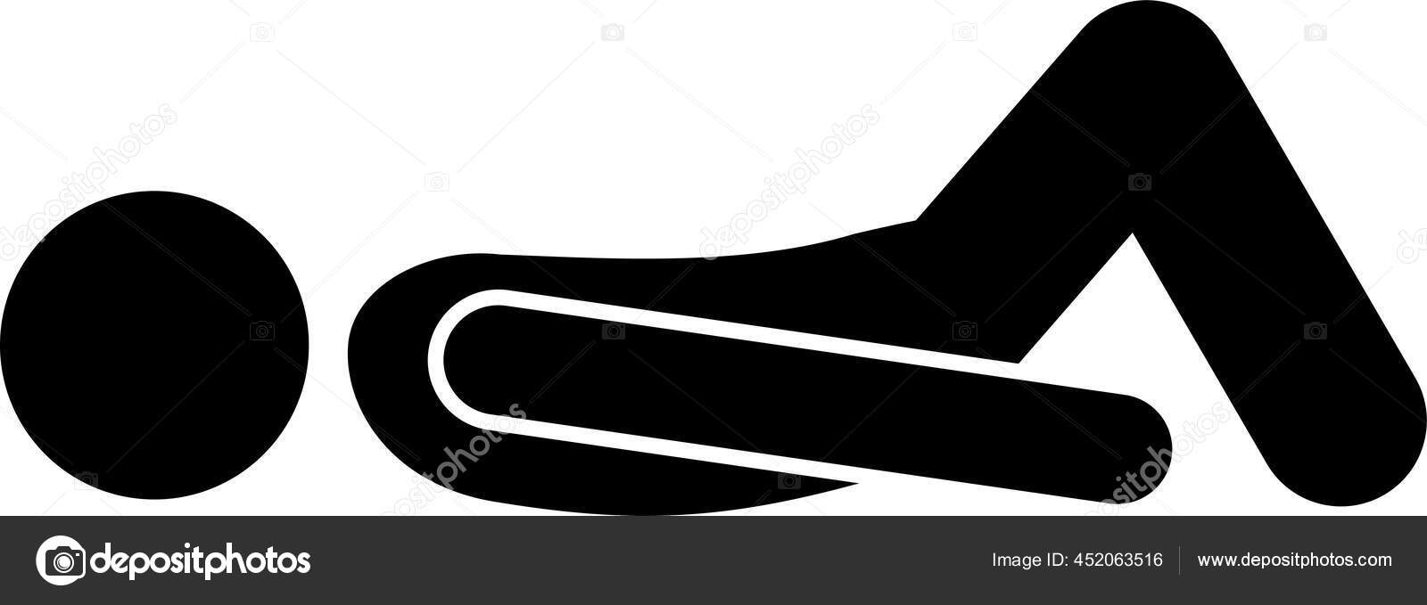 Man Basic Posture People Sitting Standing Icon Sign Symbol Pictogram ...