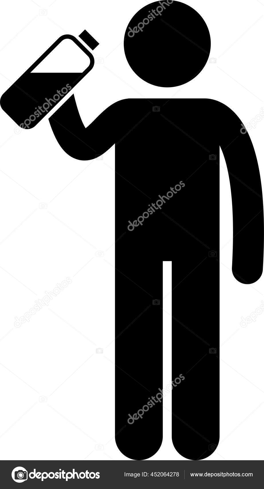 Man Random Objects Stick Figure Pictogram Icons Stock Vector by ©leremy ...