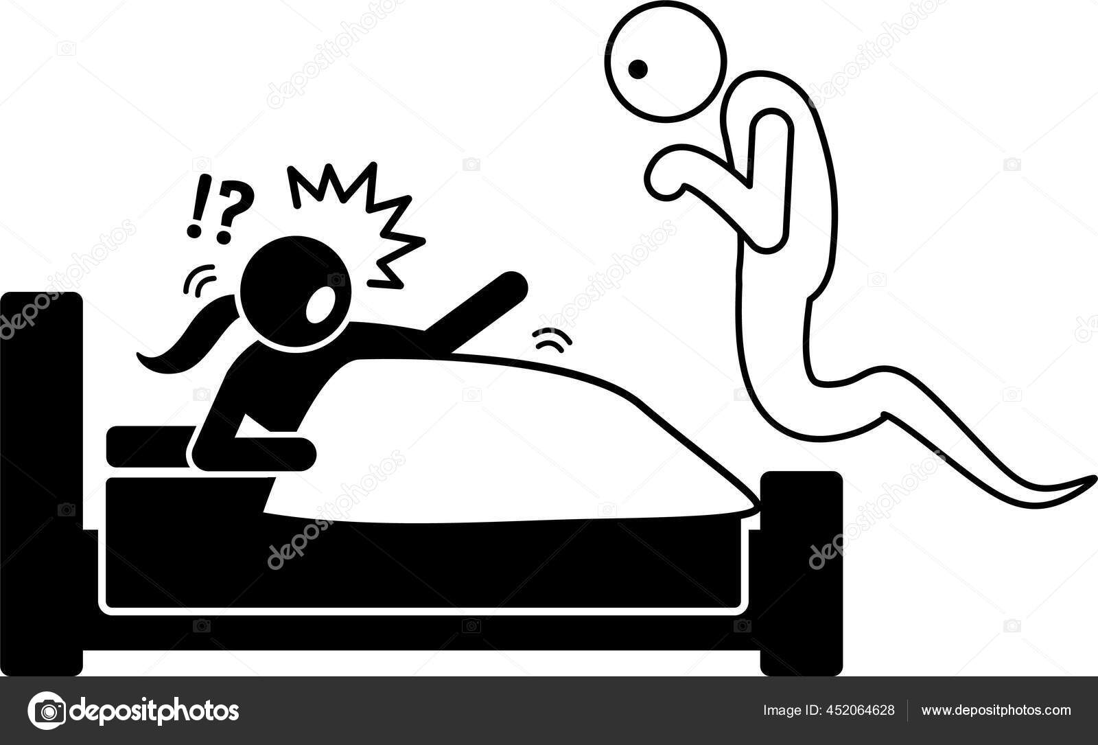 Ghost Basic Poses Postures Set Icons Depict White Soul Spirit Stock ...