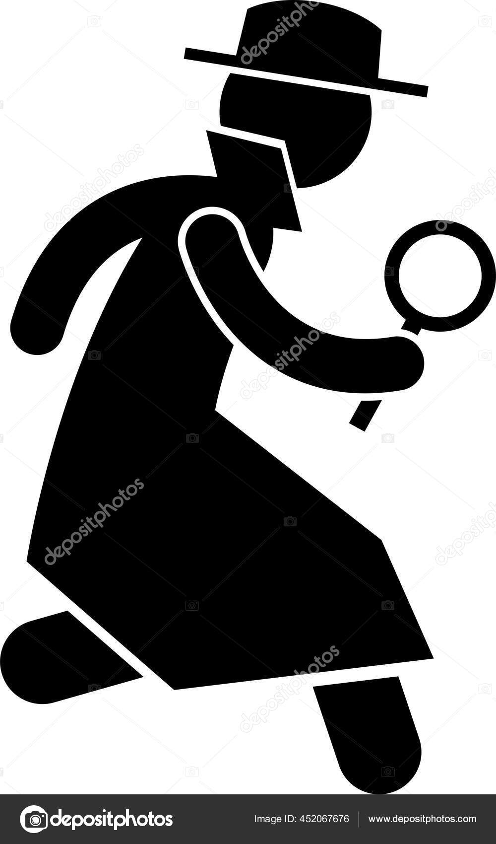 Detective Spy Private Investigator Stick Figure Pictogram Icons Stock ...