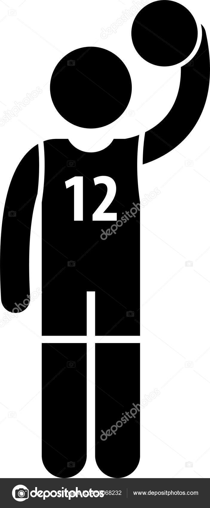Volleyball Player Actions Poses Postures Stick Figure Pictogram Icons ...