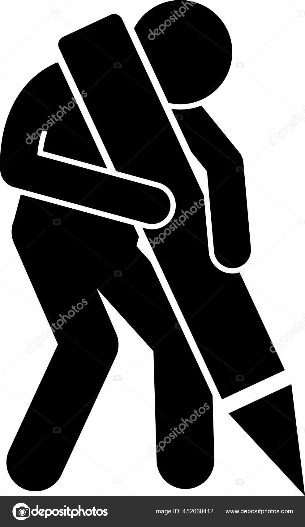 Stick Figure Man Using Big Pencil Eraser Mini Man Writing Stock Vector ...