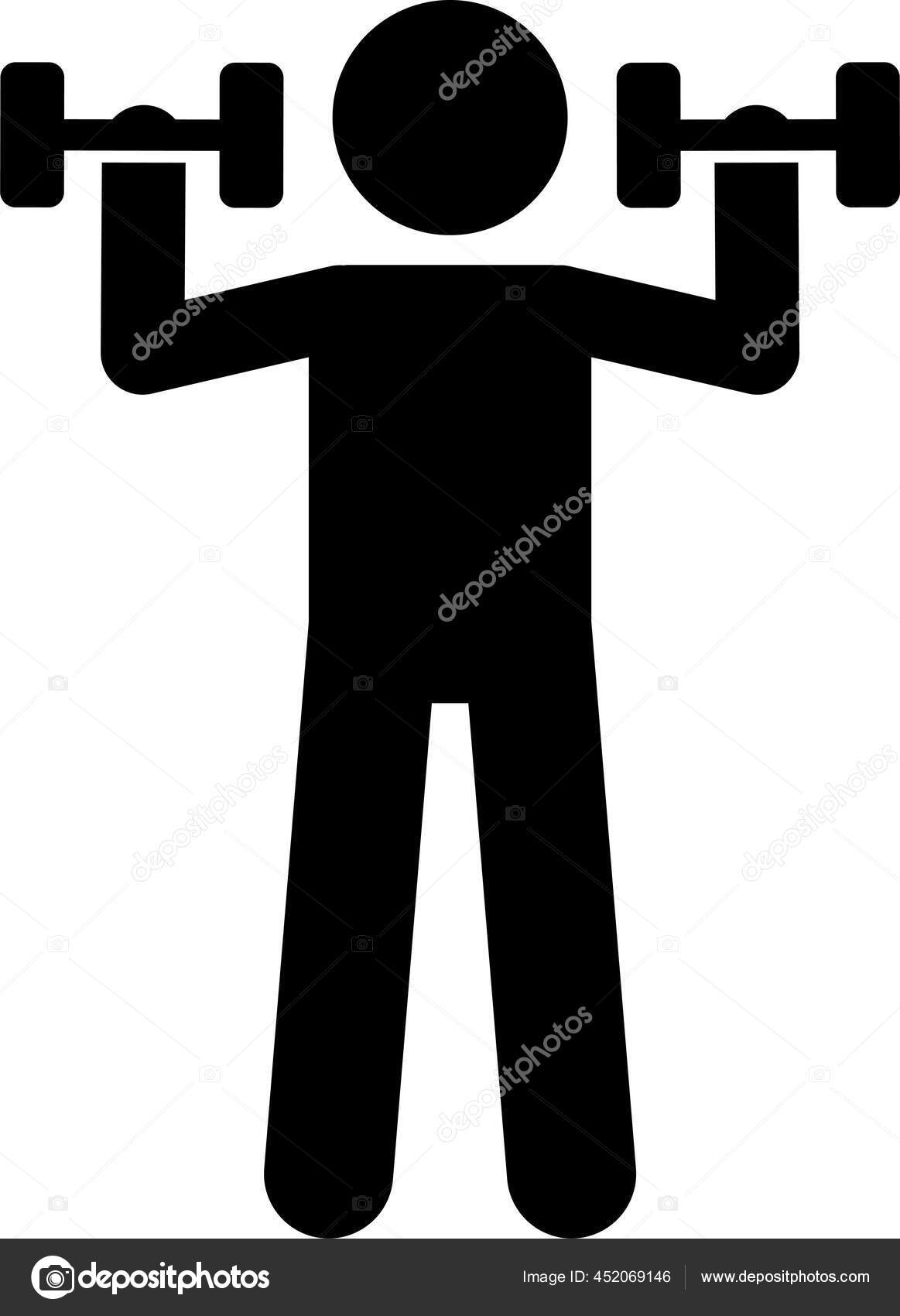 Shoulder Neck Building Exercise Muscle Building Stick Figure Pictograms ...