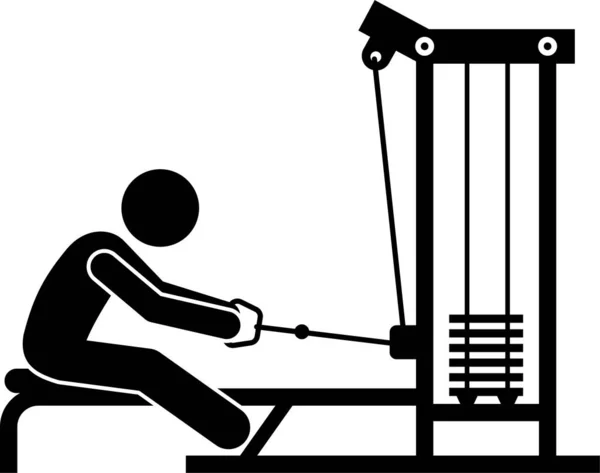 Back Building Exercises Muscle Building Stick Figure Pictograms ...