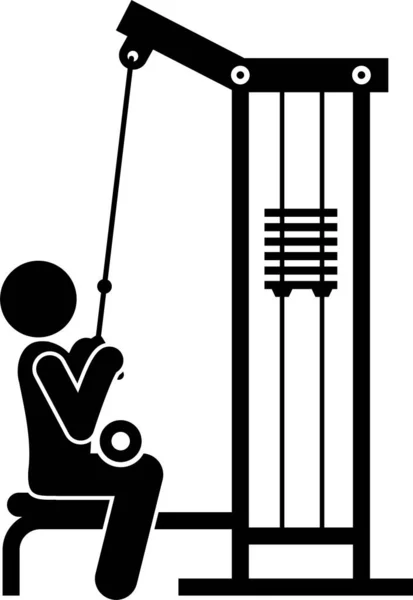 Ergonomic Computer Desk Workplace Workstation Stick Figure Pictogram ...