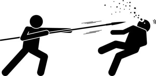 Minimalistic Vector Illustration Man Attacking Stock Vector Image by ... Minimalistic Vector Illustration Man Attacking Stock Vector Image by ...