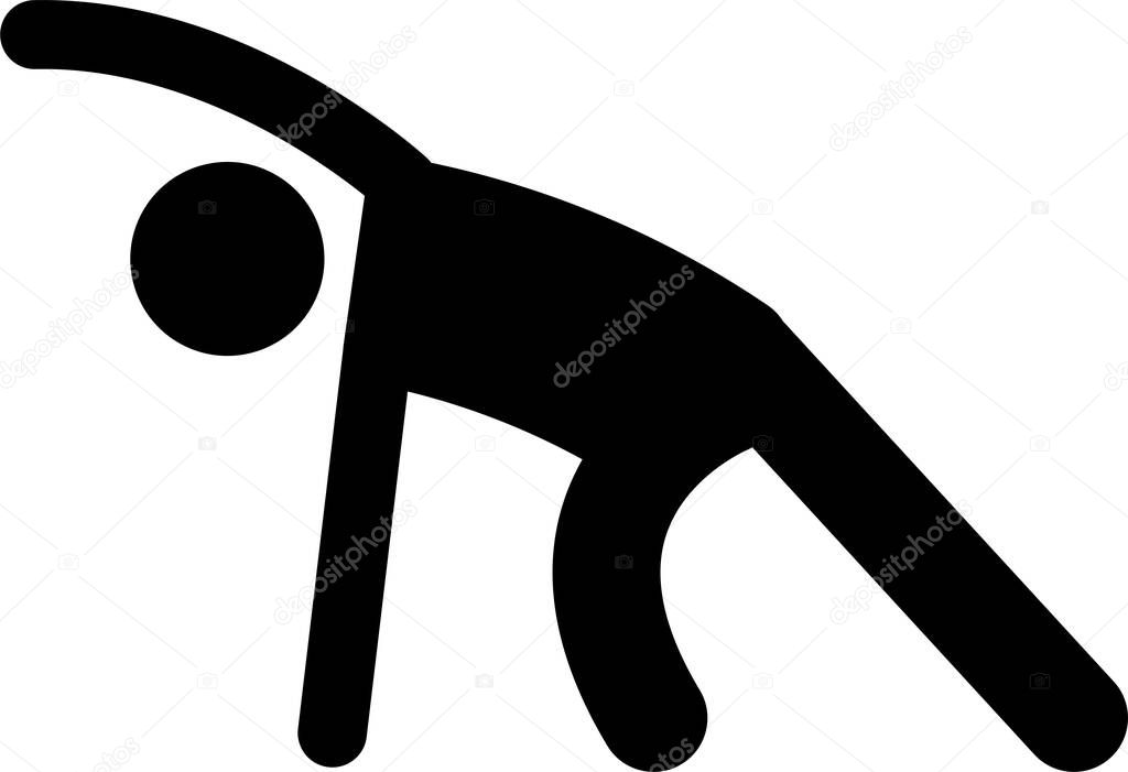 Yoga Meditación Ejercicio Estiramiento de Personas Icono Signo Símbolo ...