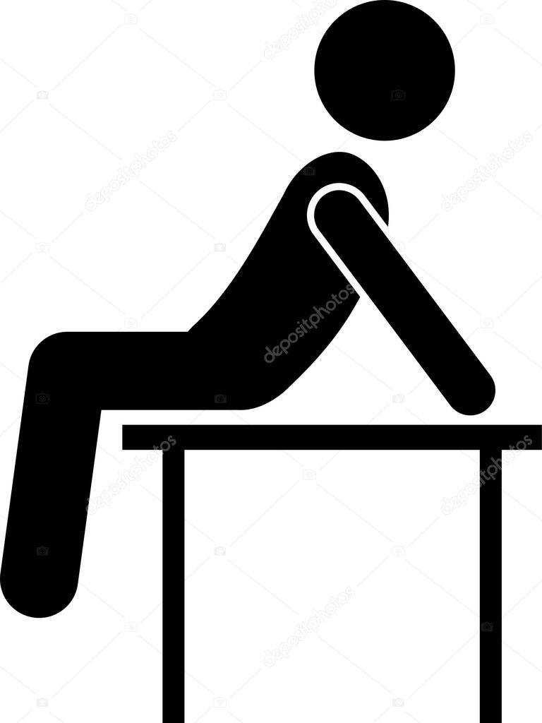 Sitting on Chair Poses Postures Human Man People Stick Figure Stickman ...