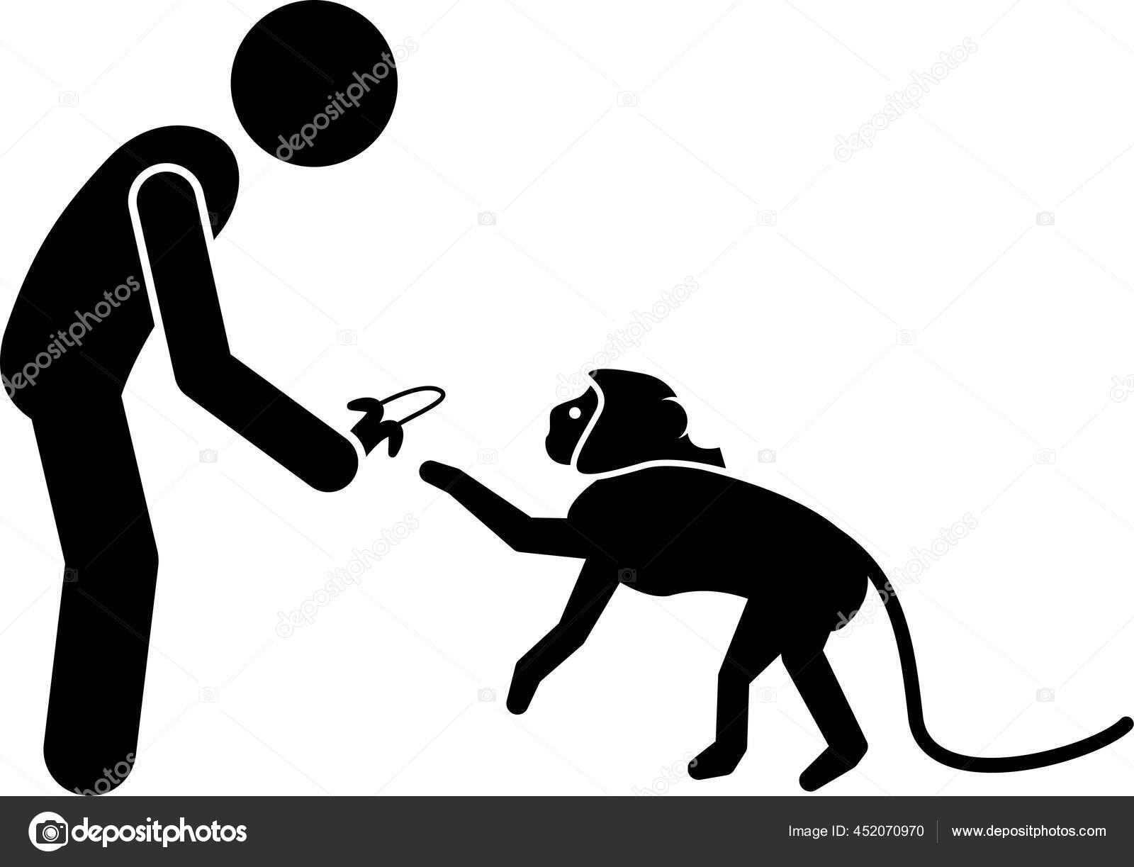 Piktogram Figury Człowieka Małpy Ilustracje Przedstawiają Działania ...