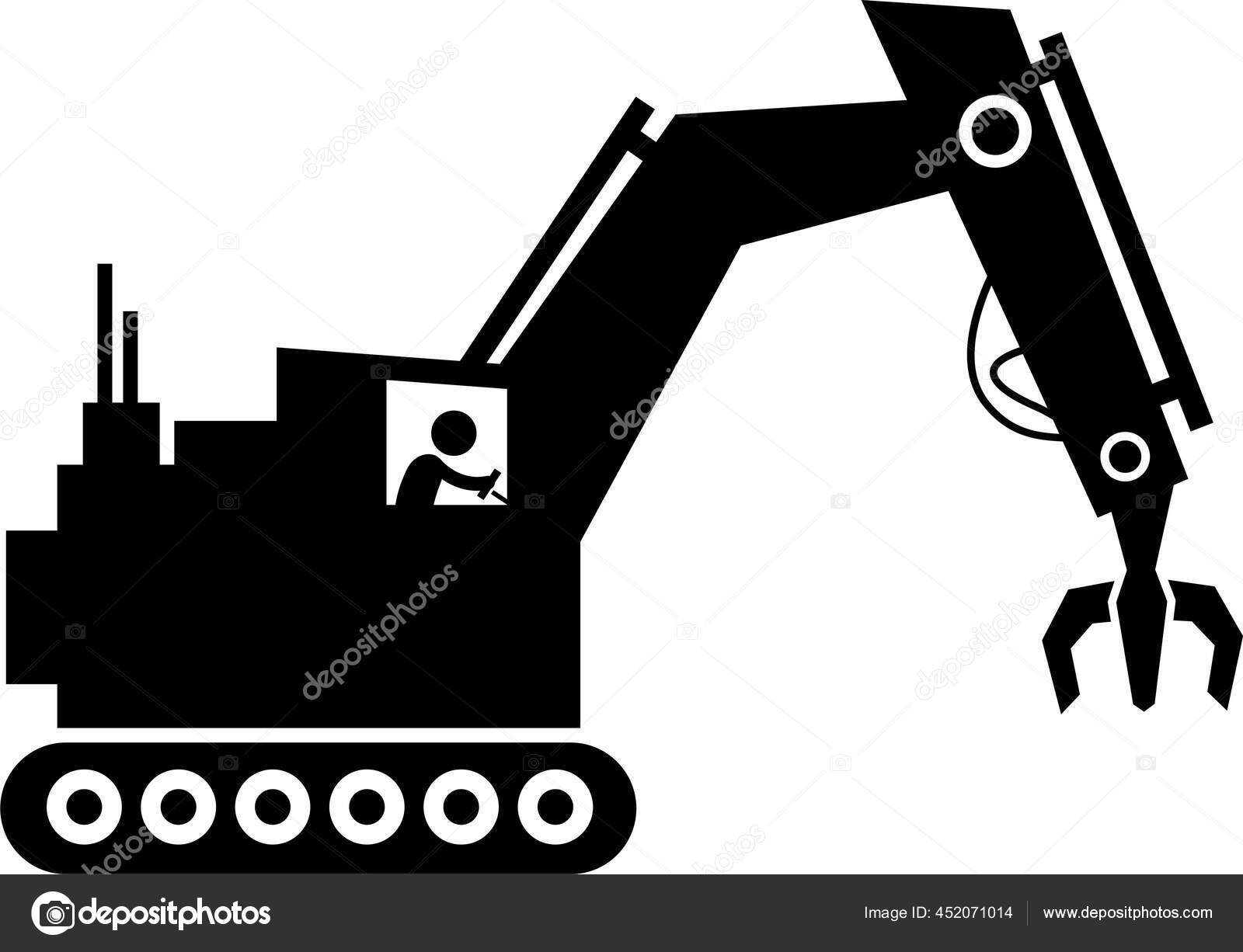 Junkyard Scrap Metal Steel Car Junk Yard Pictogram Stock Vector Image ...