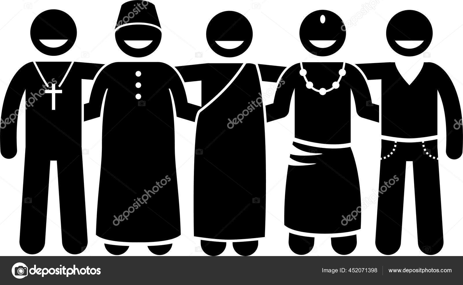 Mixed Culture Multiracial Multicultural Peaceful Religions Human ...