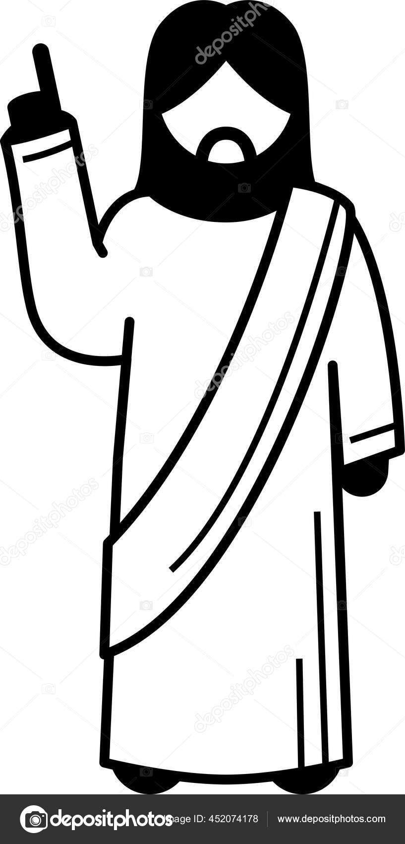 Jesus Christ Basic Standing Postures Poses Actions Stick Figure ...