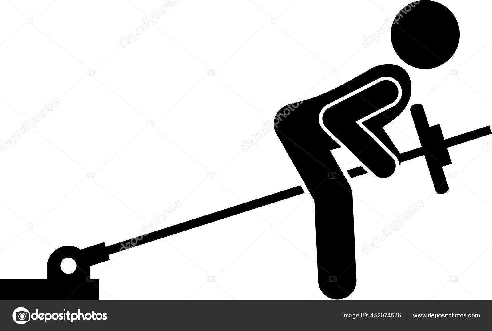 Back Building Exercises Muscle Building Stick Figure Pictograms ...