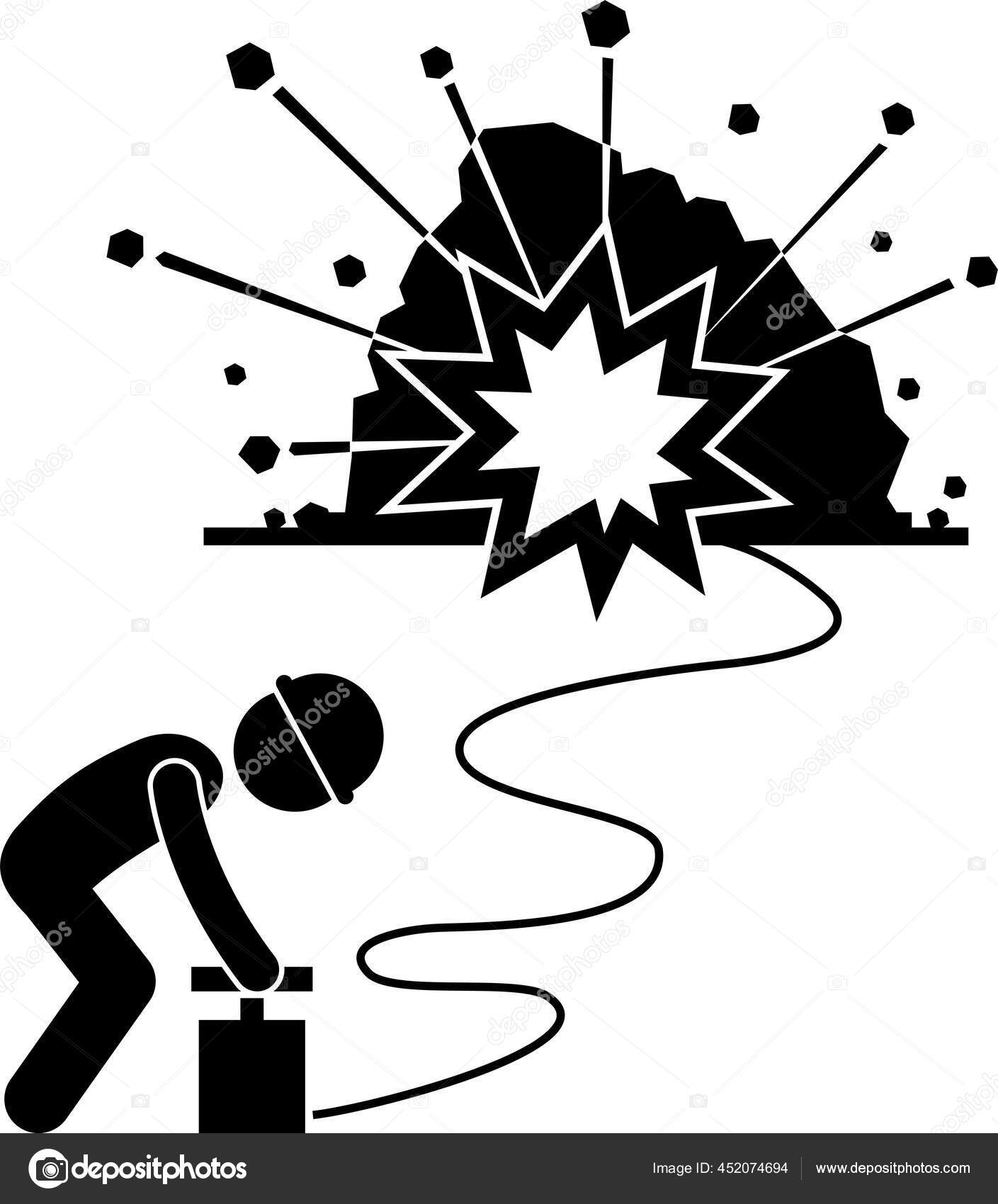 Mining Worker Miner Labor Stick Figure Pictogram Icon Stock Vector ...