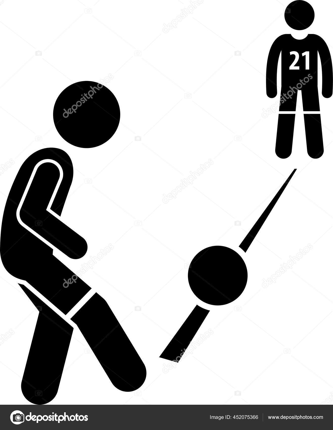 Vector Illustration Person Playing Football Icon Stock Vector by ...